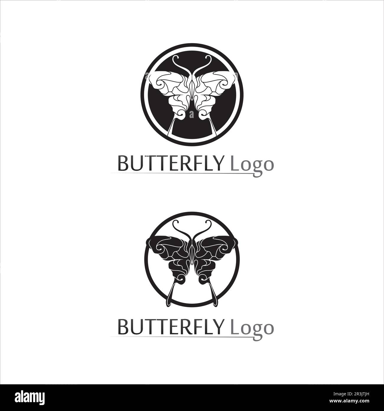 Butterfly circle design Stock Vector Images - Alamy