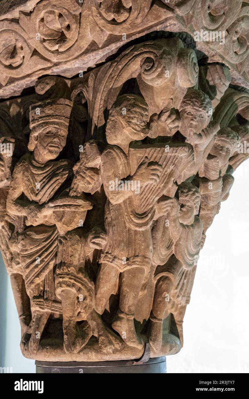 Capital of King David and the Musicians, 11th century, Diocesan Museum ...