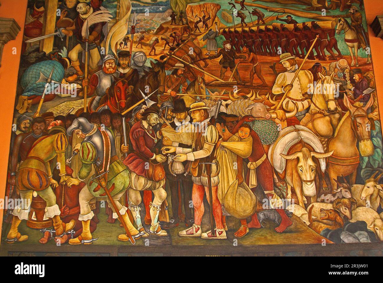 Murales de Diego Rivera. Palacio Nacional.Centro historico. Mexico D.F ...