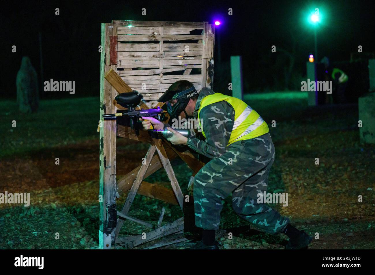 Zombie attack, Paint Ball Marratxi, Majorca, Balearic Islands, Spain ...