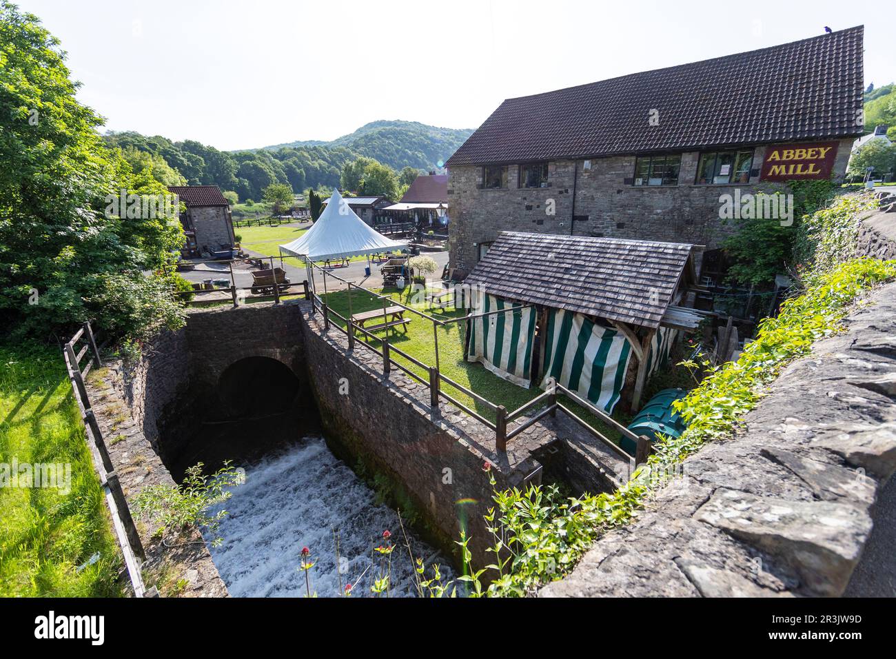 Abbey Mill, a former mill at Tintern, Wales is now a thriving antique ...
