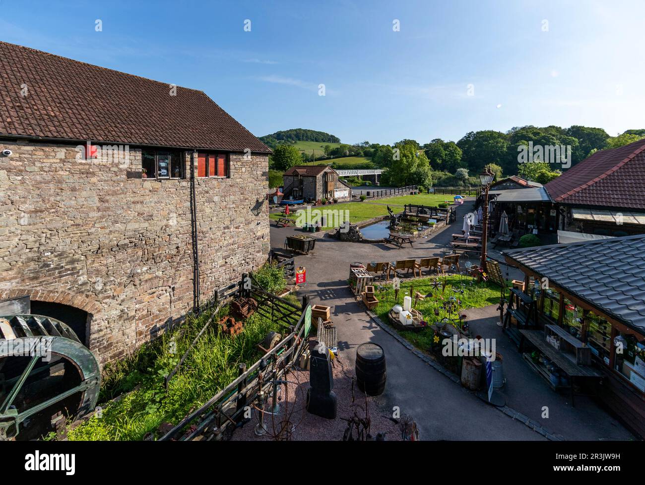 Abbey Mill, a former mill at Tintern, Wales is now a thriving antique ...