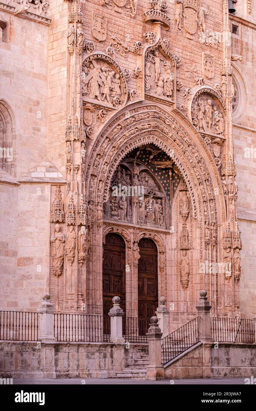 Gothic-Elizabethan facade, church of Santa María la Real, 15th century ...