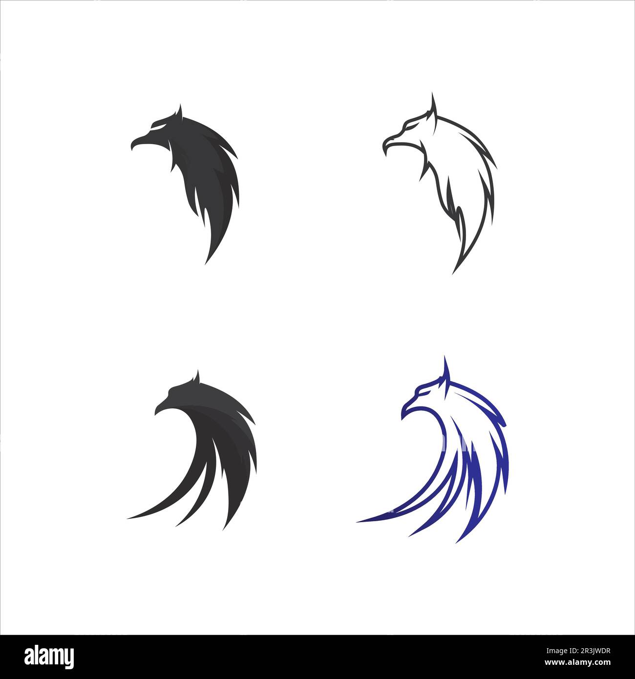 Falcon Logo Template vector illustration design Stock Vector Image ...