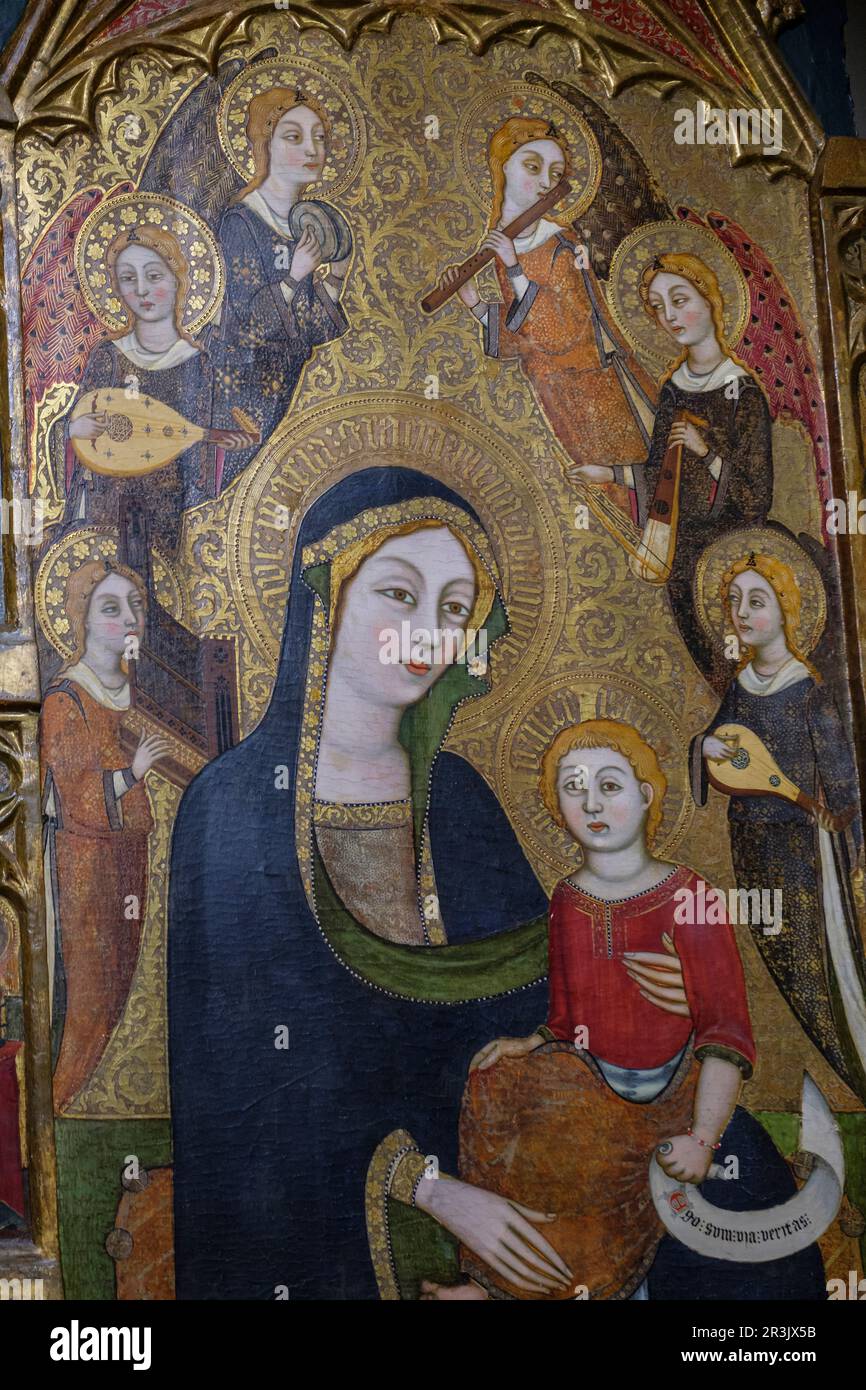 Mother of God of humility with musical angels altarpiece, Francesc ...