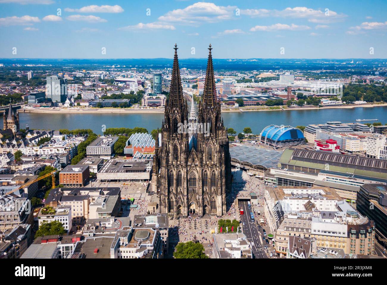 Cologne Cathedral aerial panoramic view in Cologne, Germany Stock Photo ...