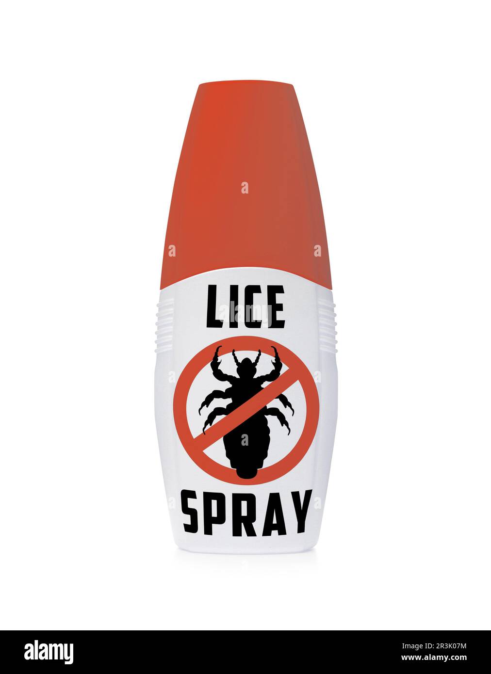 Bottle of lice spray on white background Stock Photo - Alamy