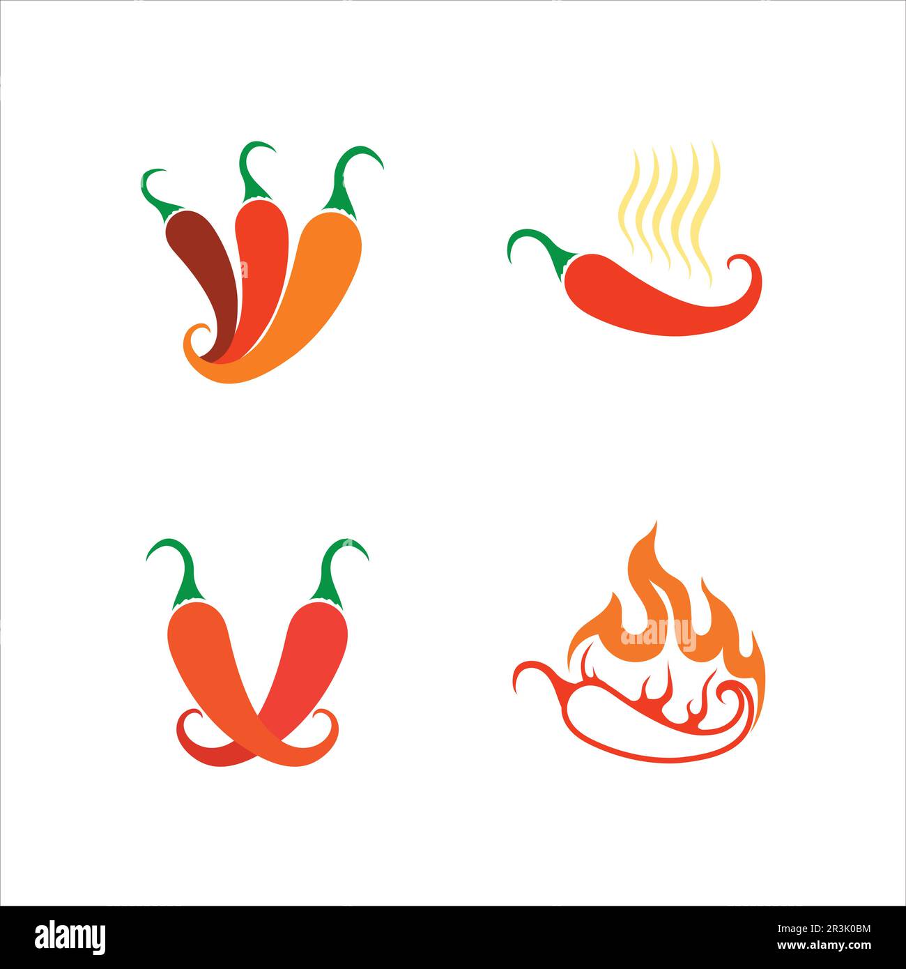 Red hot natural chili icon Template vector Illustration Stock Vector ...