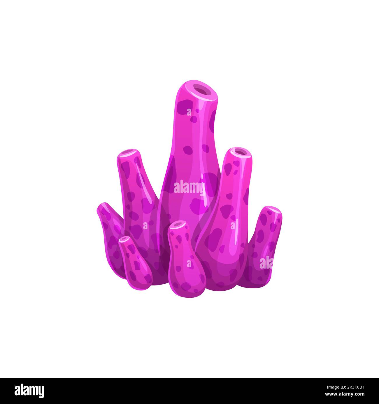 Cartoon underwater sponge, seaweed plant. Aquarium and sea algae. Ocean ...