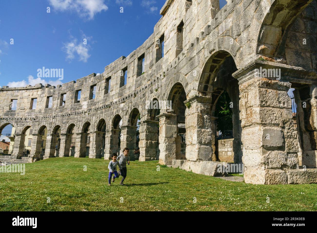 anfiteatro de Pula, Pula, peninsula de Istria, Croacia, europa Stock ...
