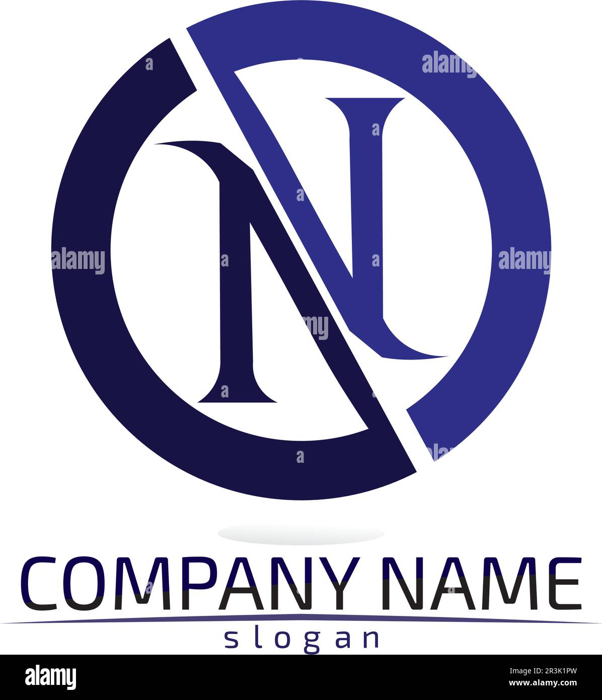 N Letter Logo Template vector and desain Stock Vector Image & Art - Alamy