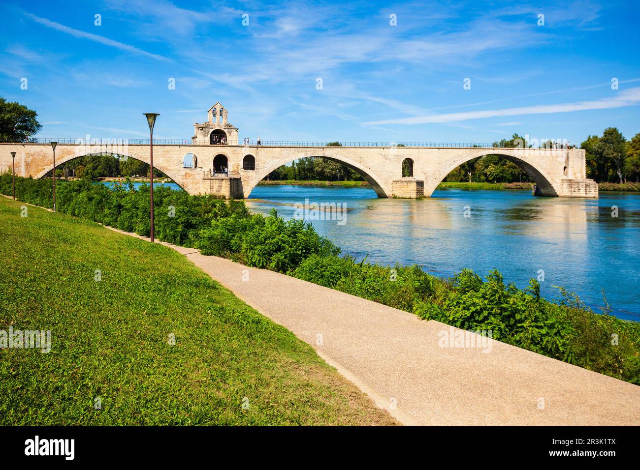 Pont Saint Benezet is a famous medieval bridge in Avignon town in ...