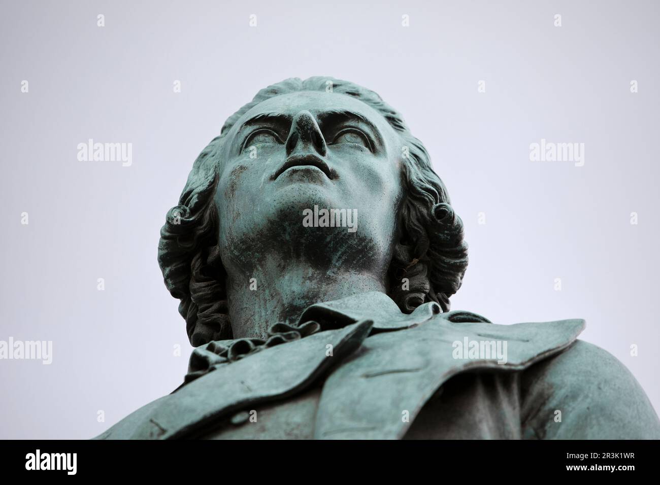 Friedrich von Schiller, portrait, double statue Goethe Schiller ...