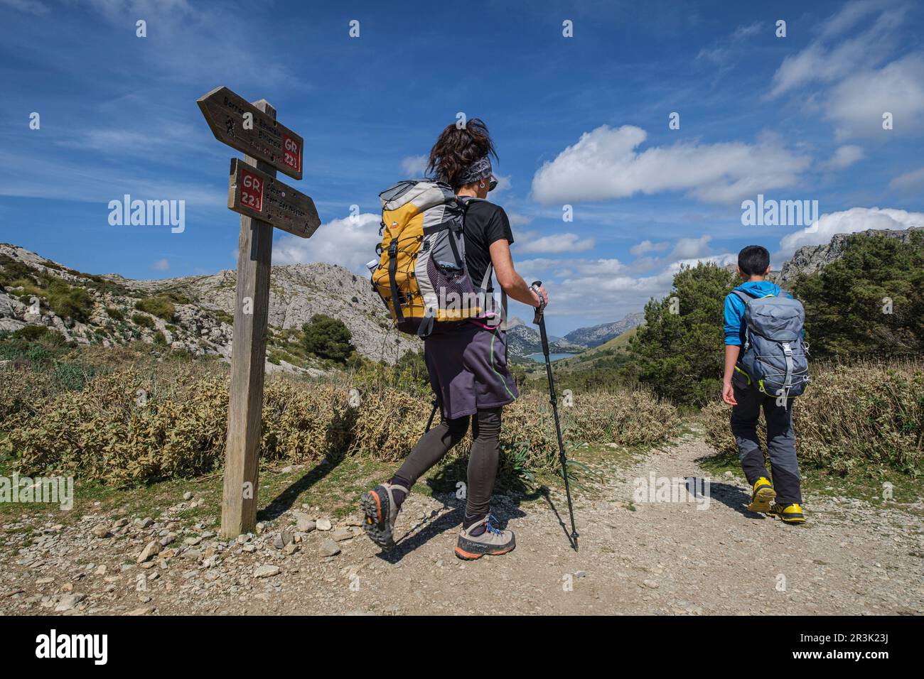 dry stone path GR221, Binimorat valley, Three Thousand Route, (Tres ...