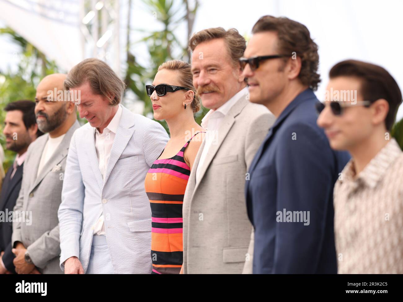 Jason Schwartzman, from left, Jeffrey Wright, director Wes Anderson ...