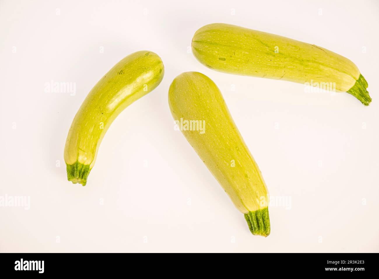 three zucchini, C. pepo subsp. pepo Vegetable Marrow Group Stock Photo ...