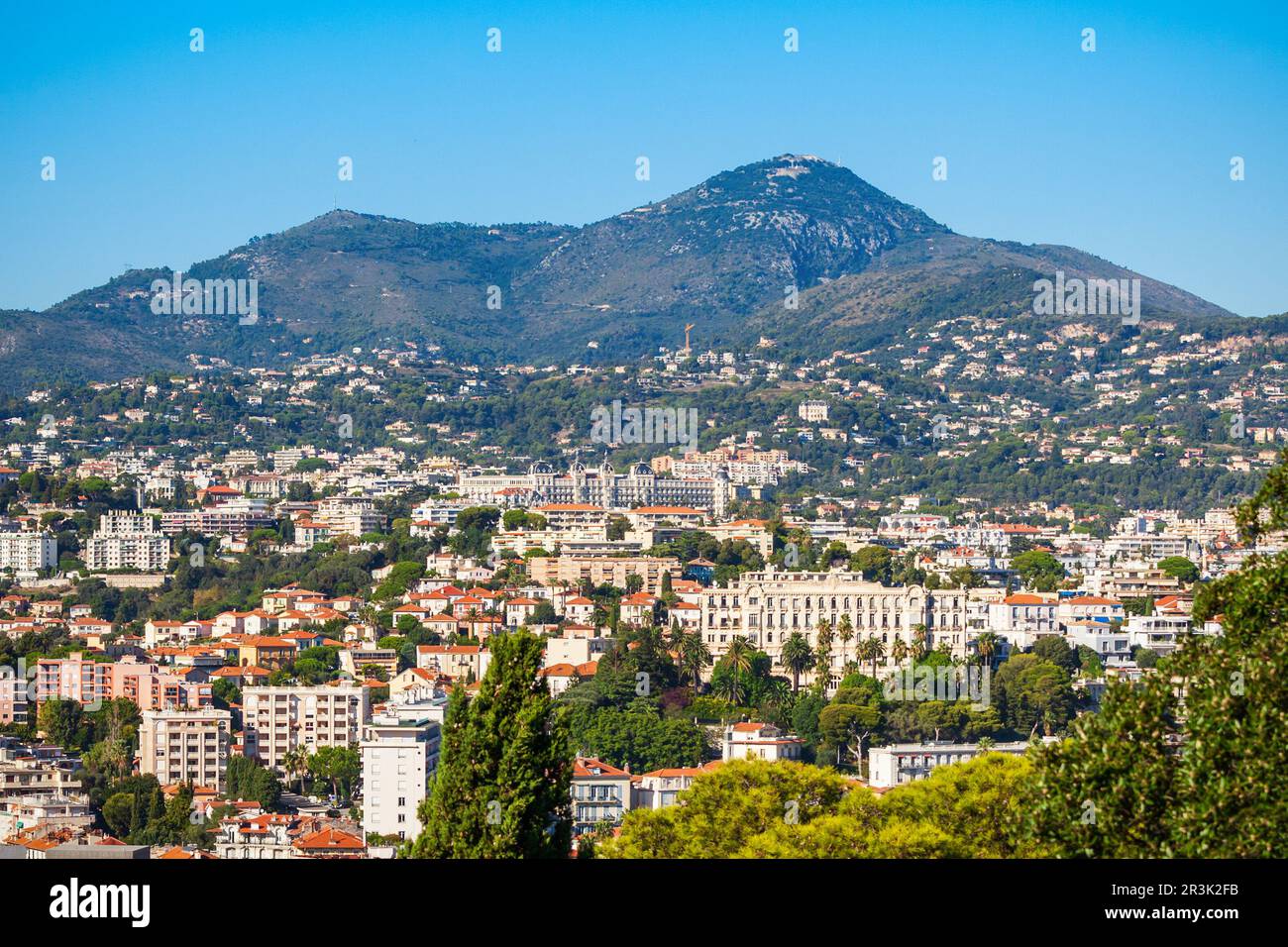 Nice aerial panoramic view. Nice is a city located on the French ...