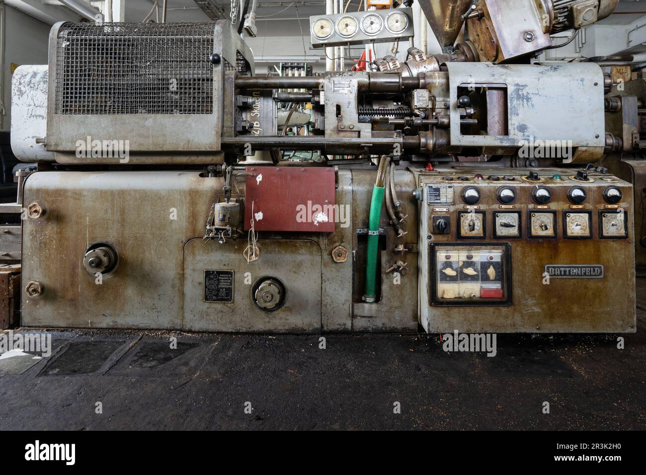 Injection molding machine in a former thermometer factory Stock Photo ...