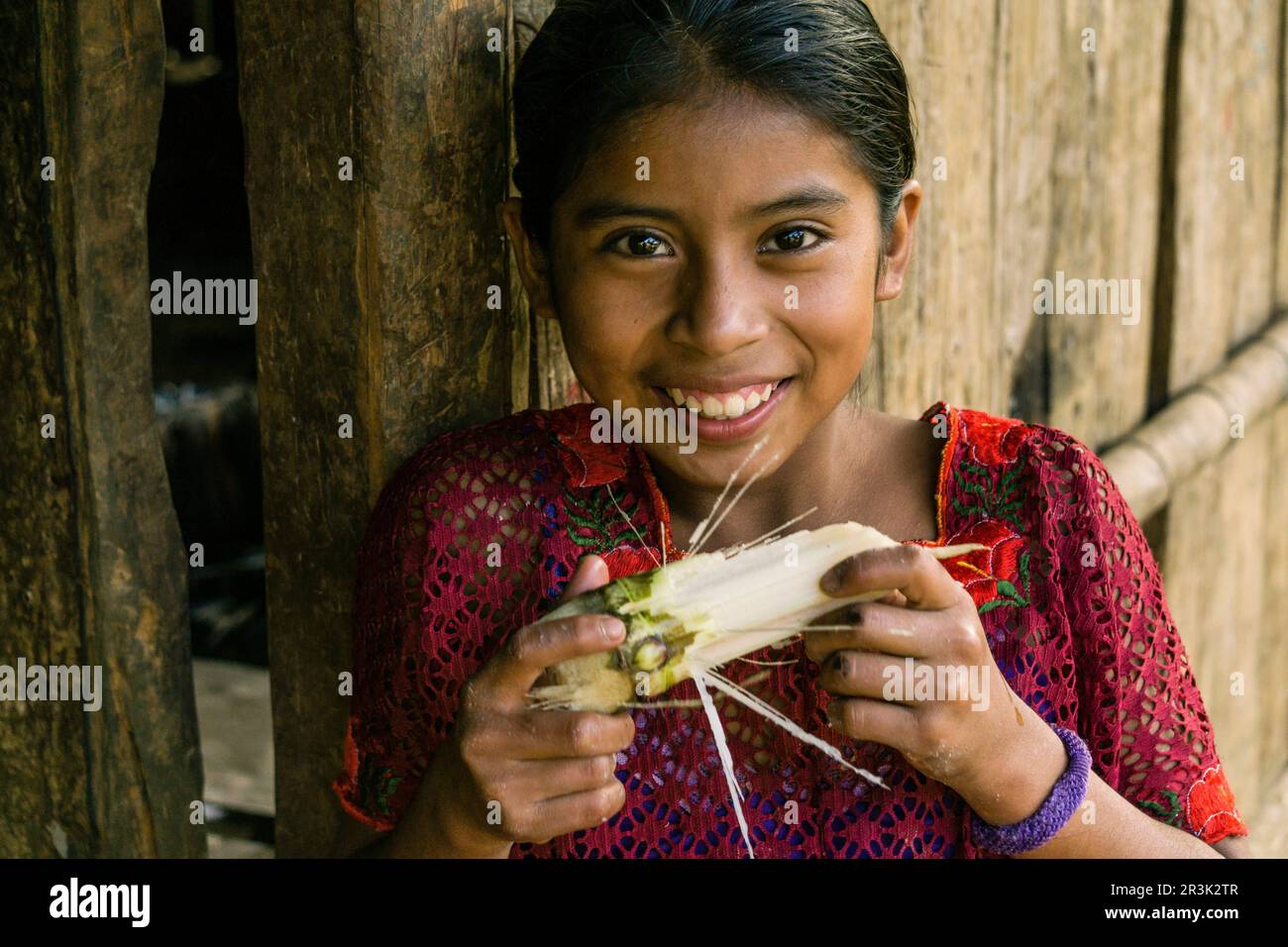 niña Quiché riendo ,aldea Sanuch, Lancetillo, La Parroquia, zona Reyna ...