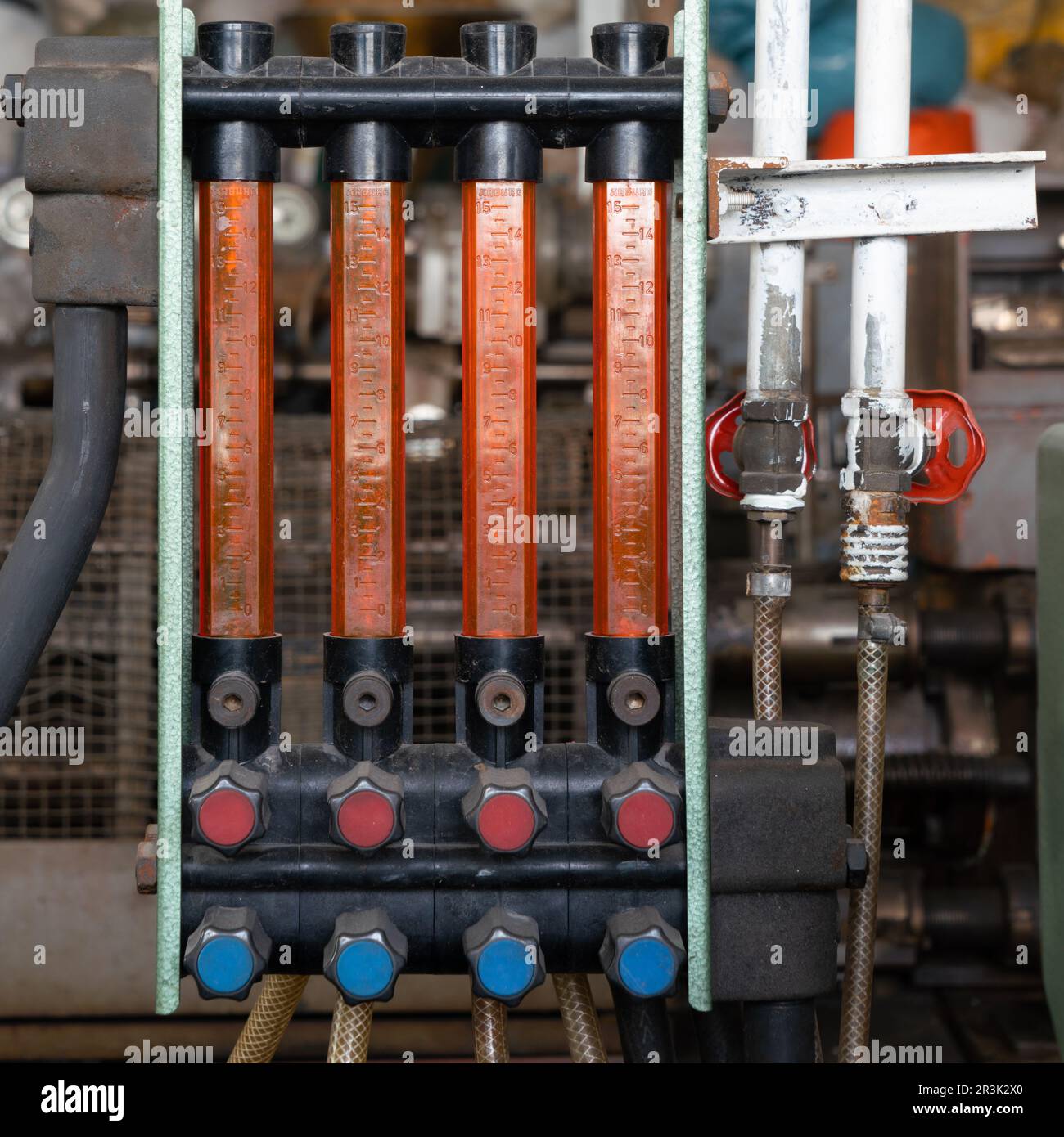 Injection molding machine in a former thermometer factory Stock Photo ...