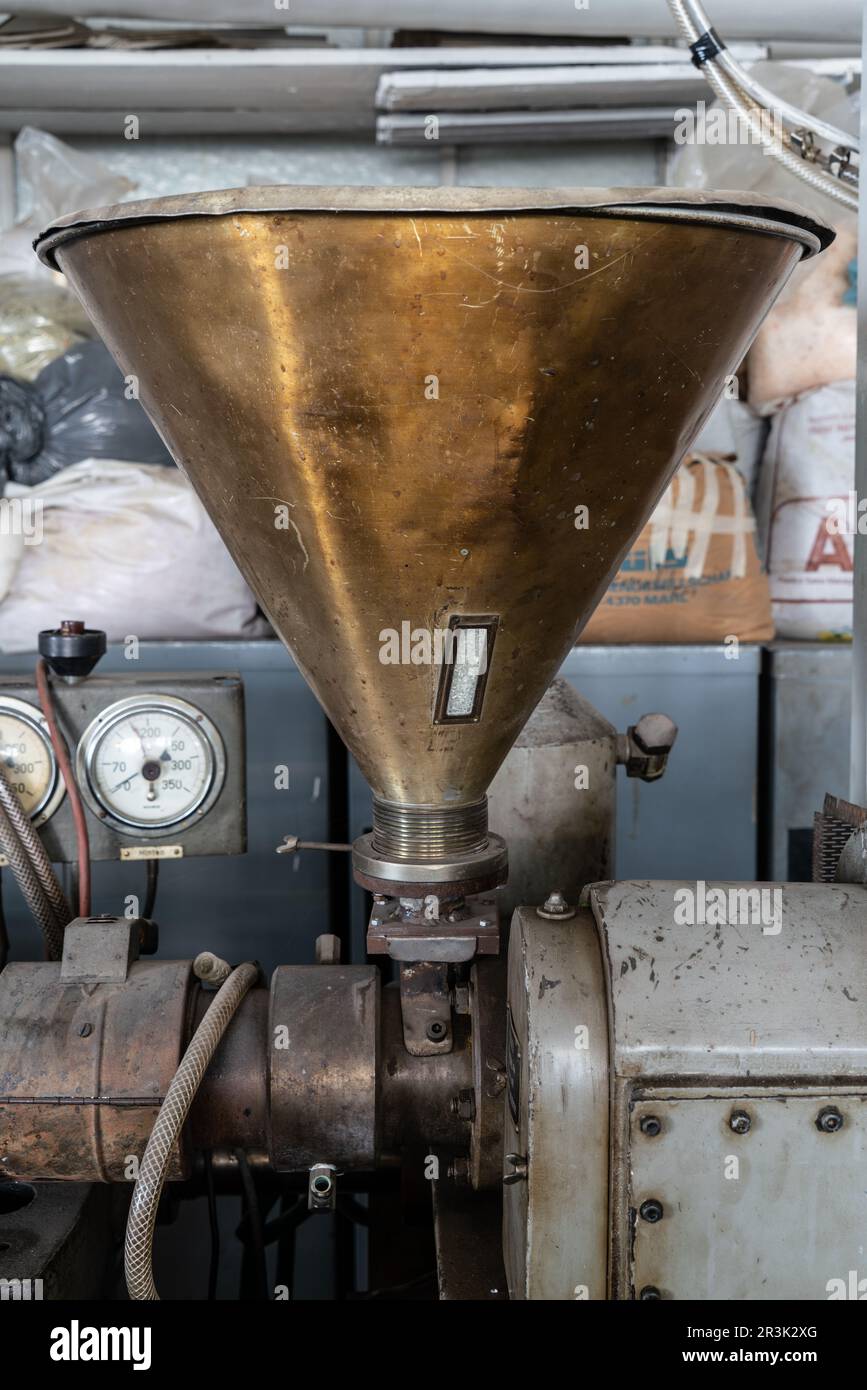 Injection molding machine in a former thermometer factory Stock Photo ...
