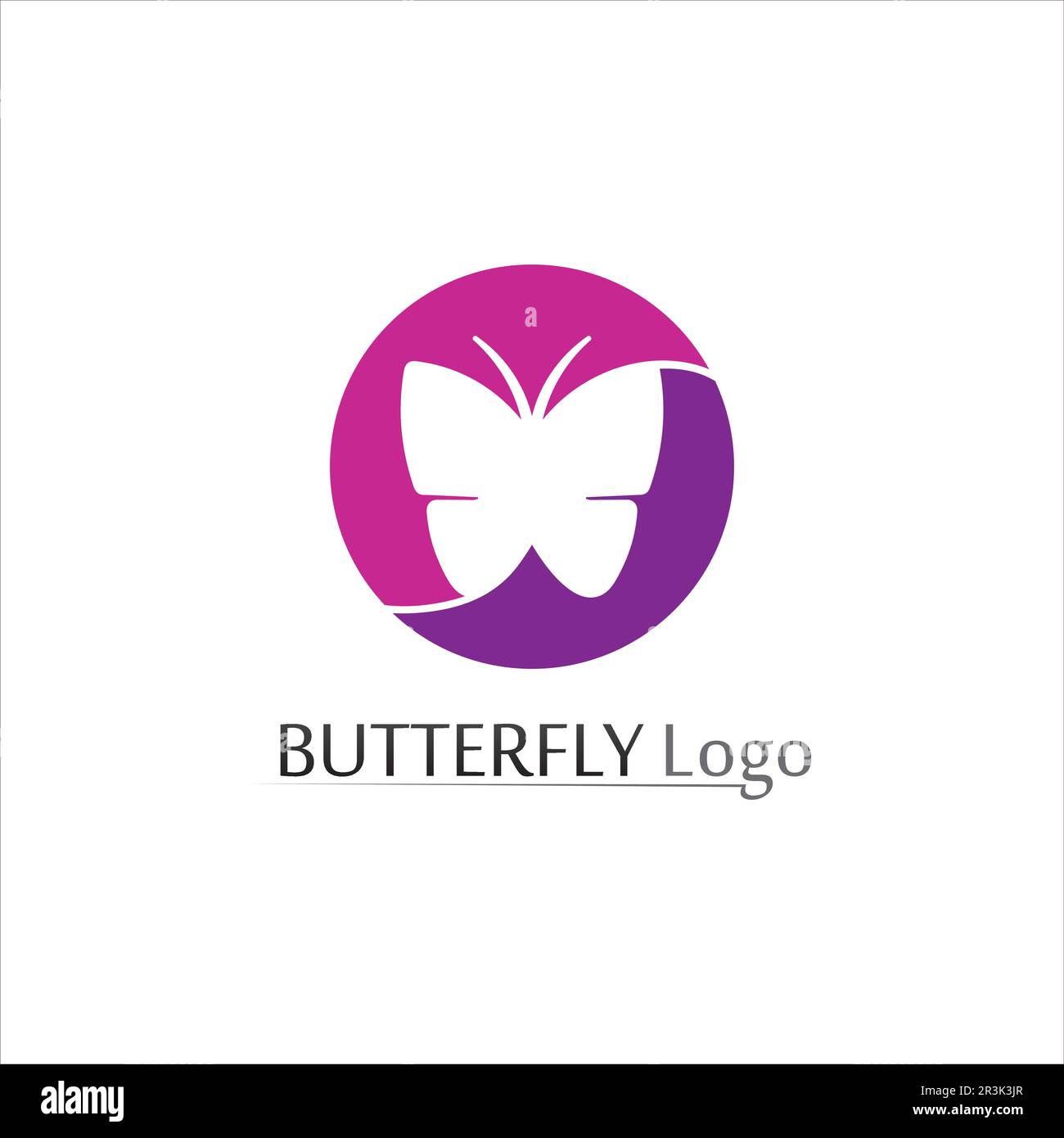 Stylish butterfly logo hi-res stock photography and images - Alamy