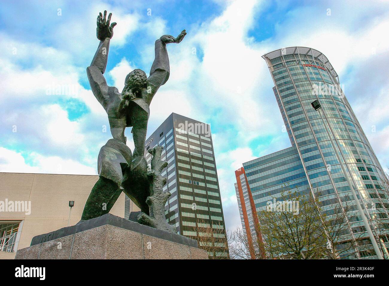 Netherlands, the Destroyed City. A statue by Zadkine to remember the ...