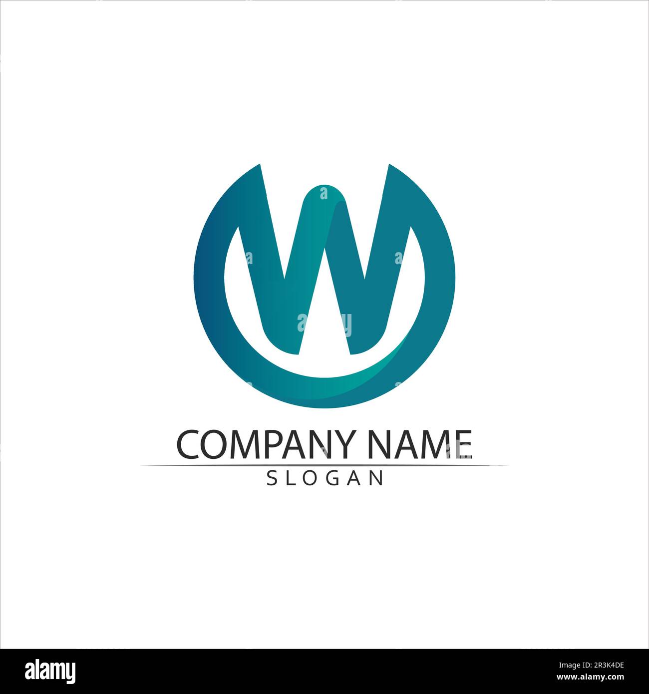 W vector logo design hi-res stock photography and images - Alamy