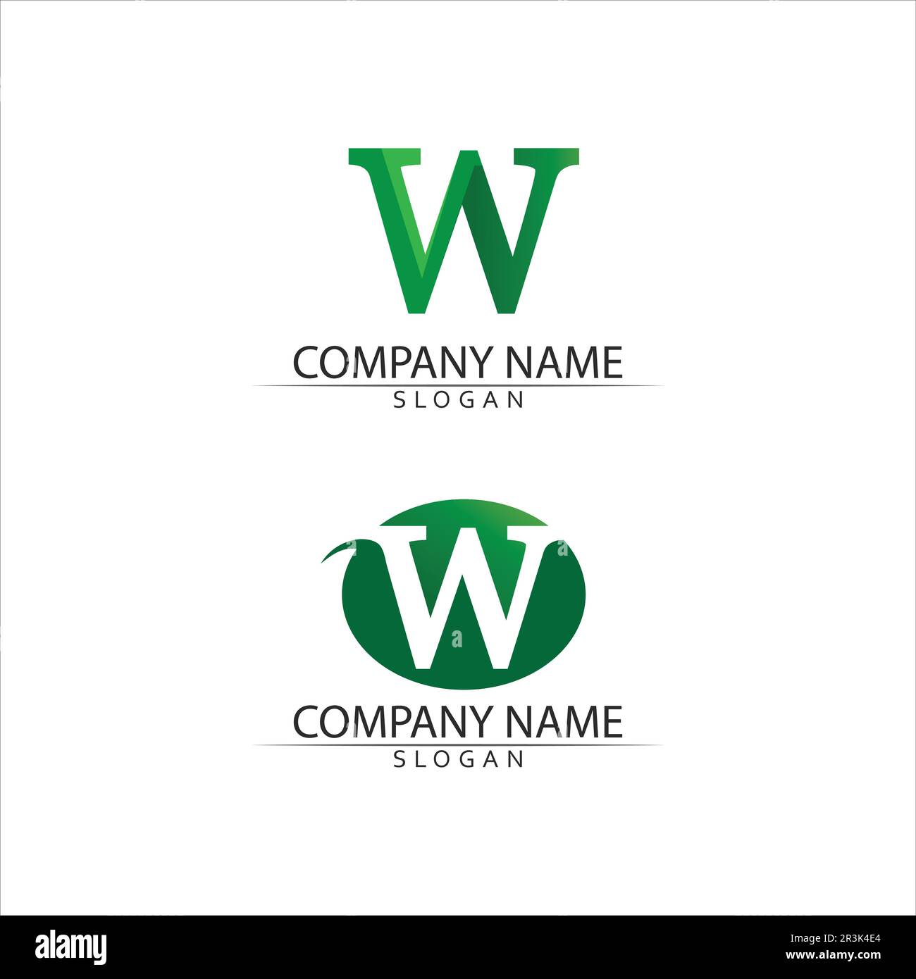 W vector logo design hi-res stock photography and images - Alamy