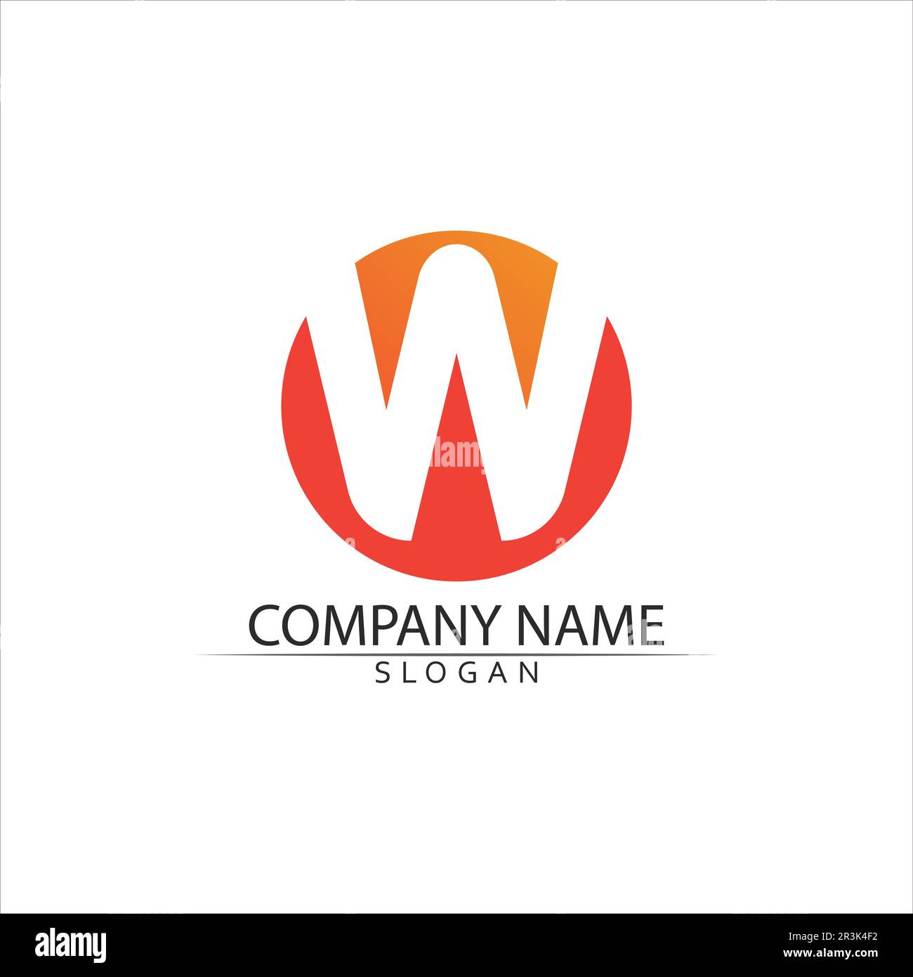 W vector logo design hi-res stock photography and images - Alamy