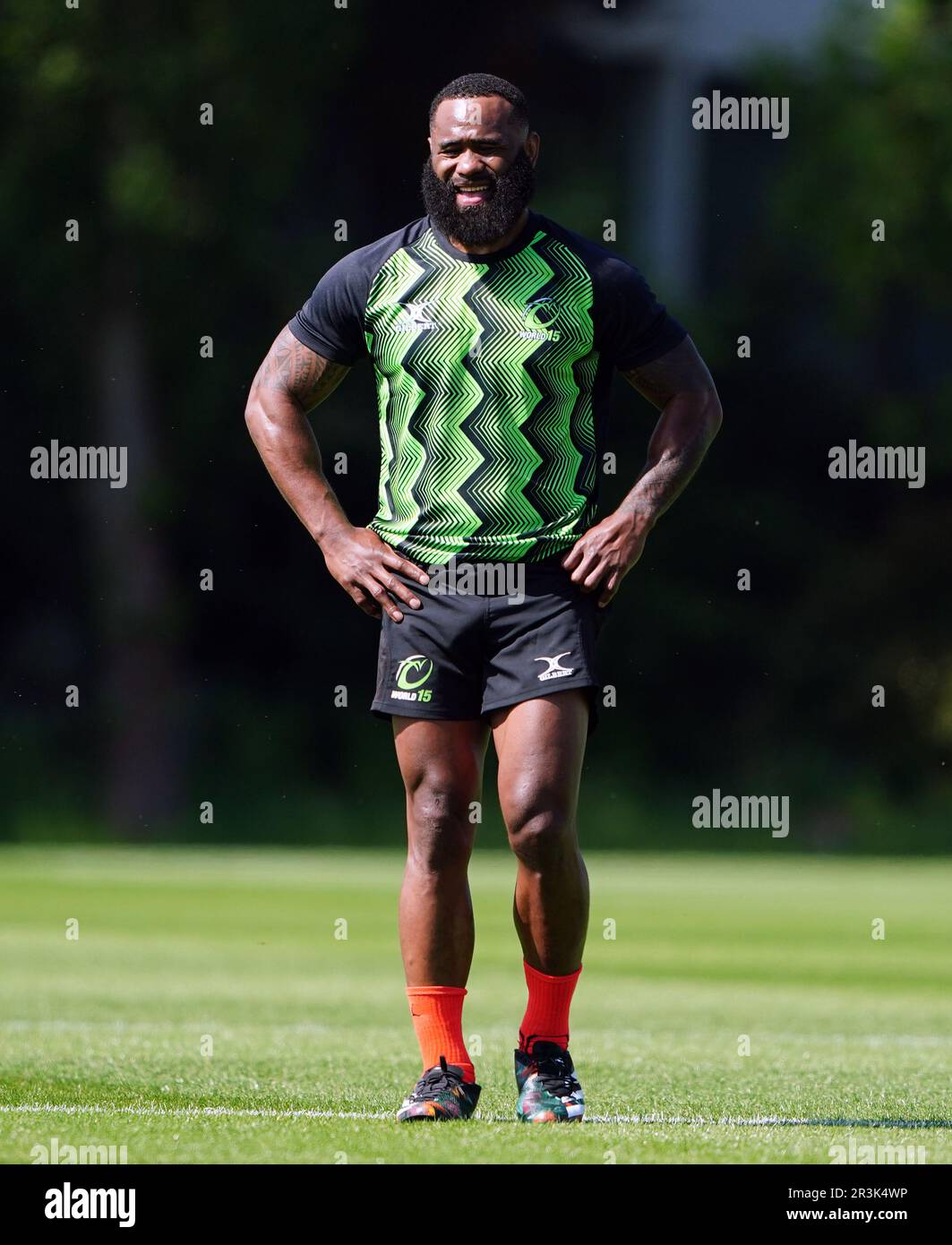 World XV's Semi Radradra during a training session at The Lensbury ...