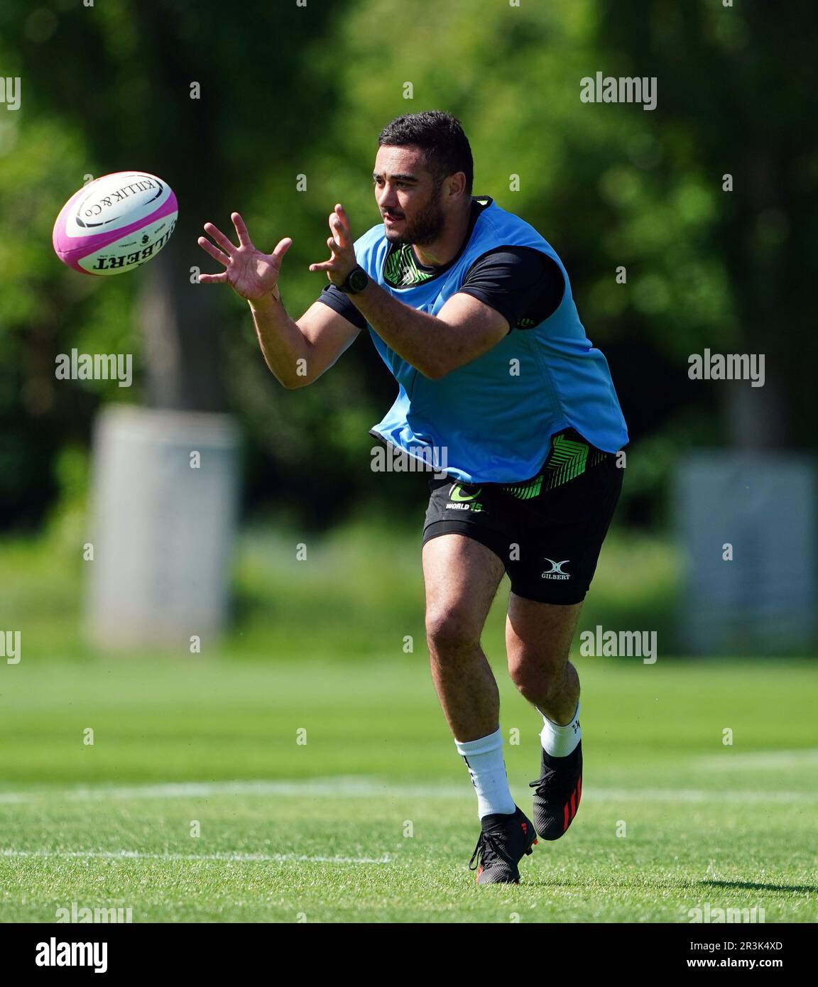 World XV's Bryn Hall during a training session at The Lensbury Resort ...