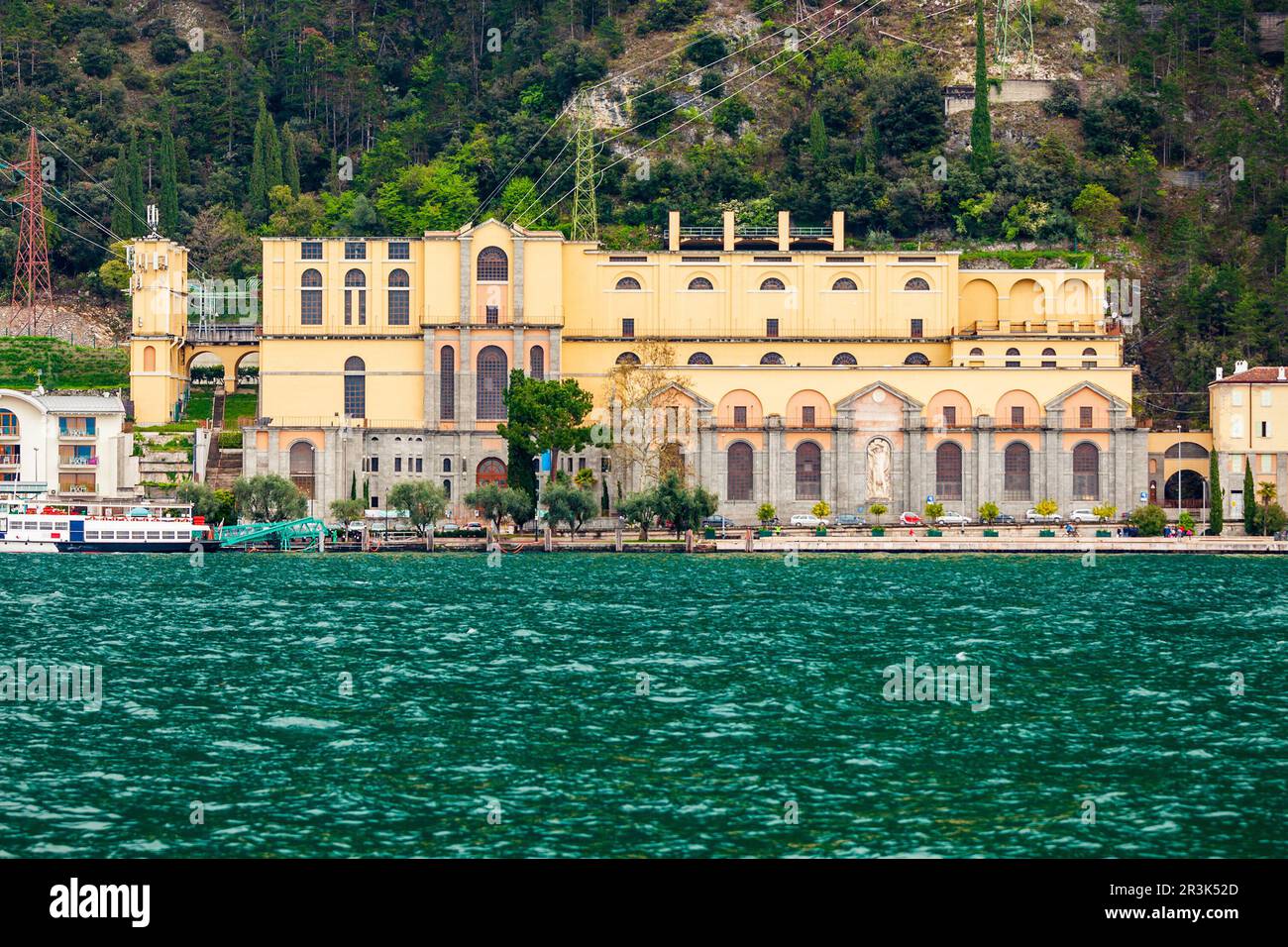 Riva del Garda aerial panoramic view. Riva is a town at the northern ...