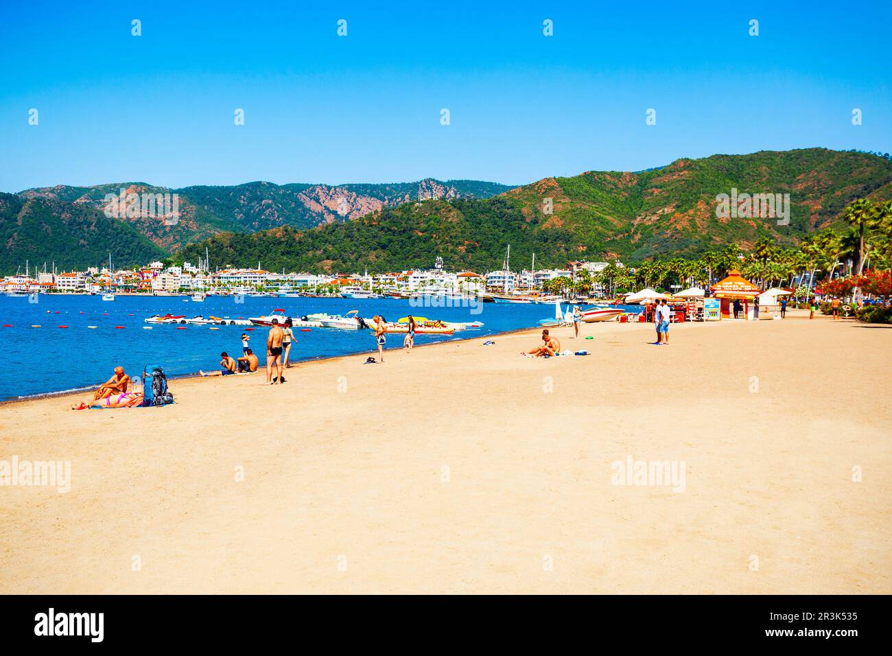 Marmaris beach in Marmaris city in Turkey Stock Photo - Alamy