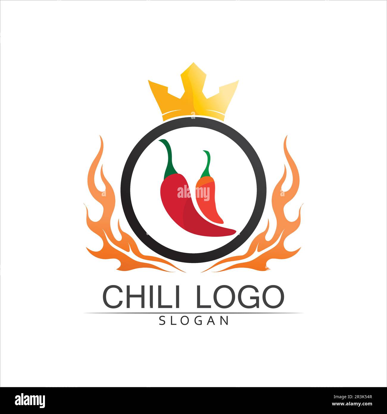 Red hot natural chili icon Template vector Illustration Stock Vector ...