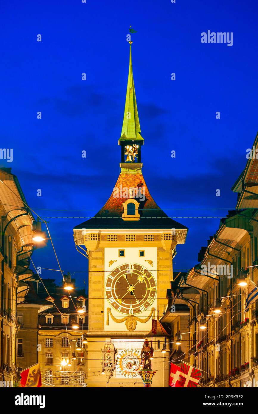 Zytglogge is a landmark medieval clock tower in Bern city in ...