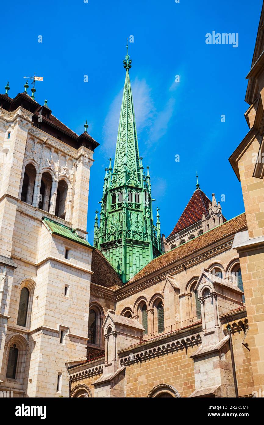 Geneve tower church st peter hi-res stock photography and images - Alamy