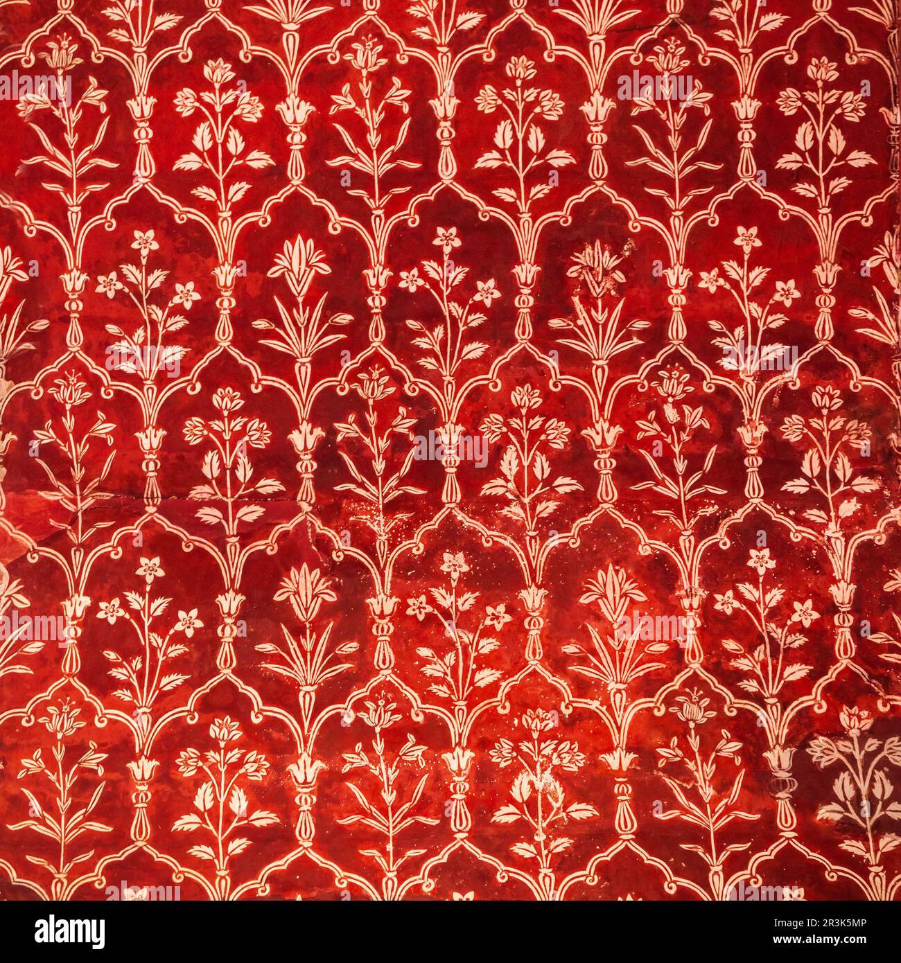 Geometric pattern background on the wall of Taj Mahal palace in Agra ...