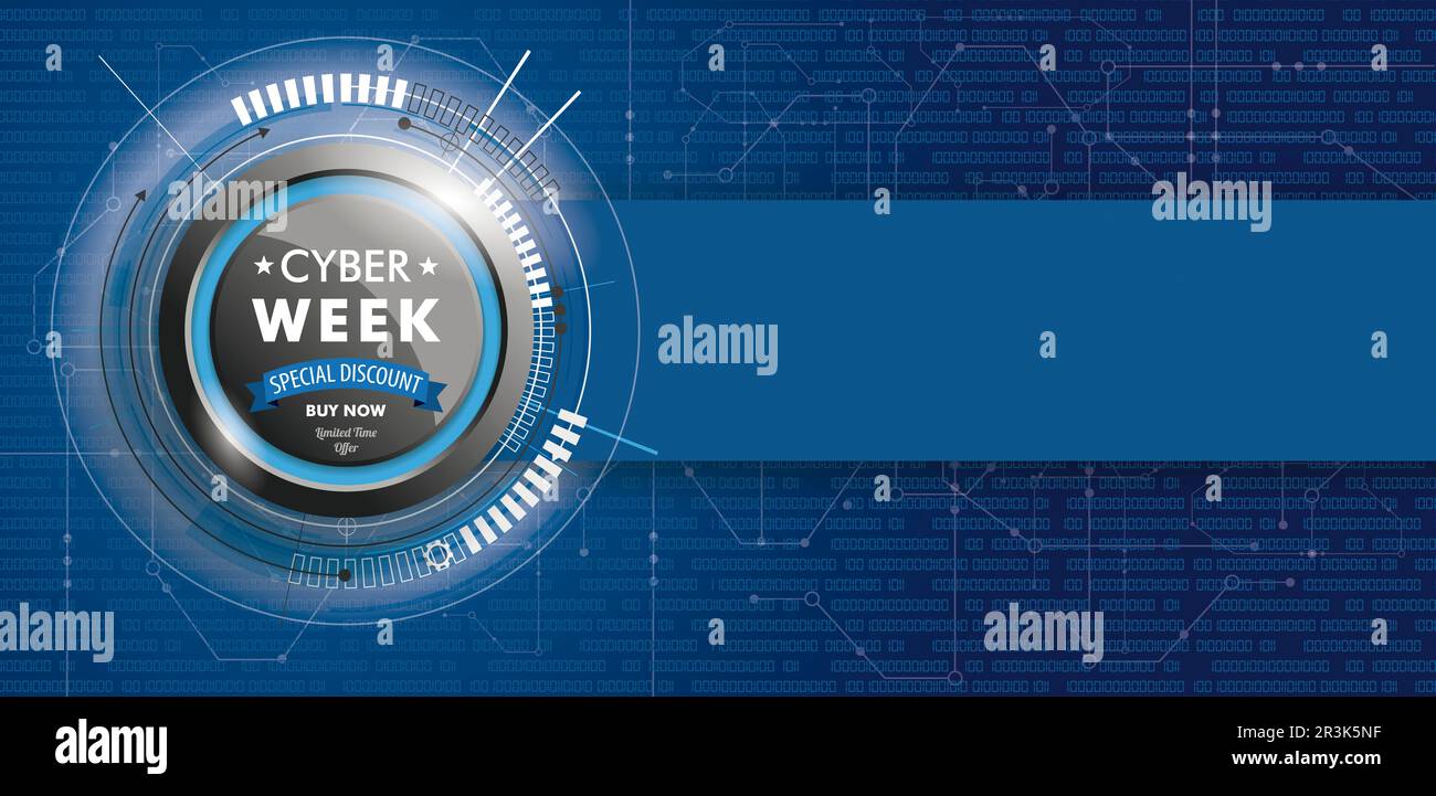 Cyber Week Button Circuit Board Banner Data Stock Photo - Alamy