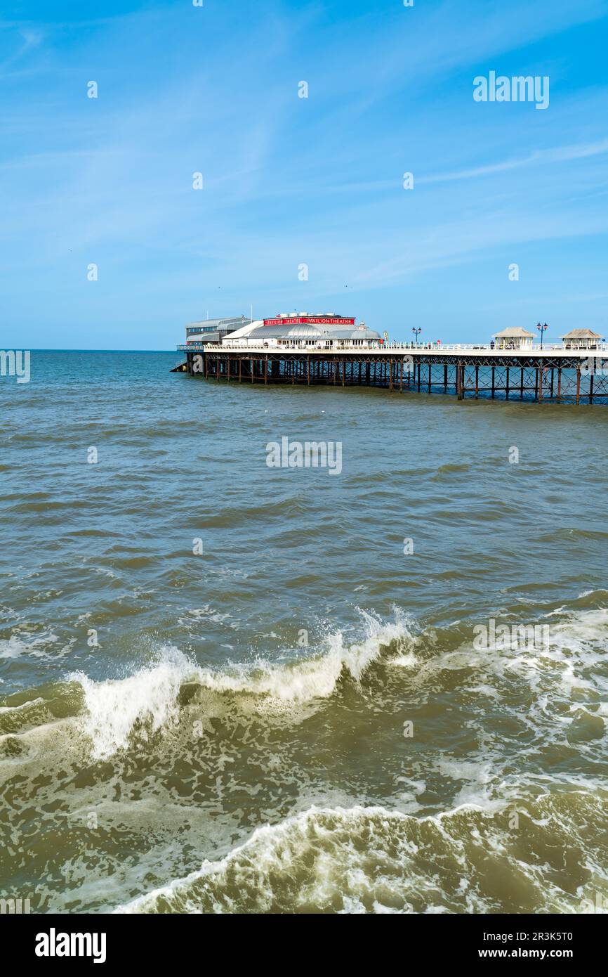 Cromer UK – May 17 2023: A portrait orientation view of the Pier in the ...