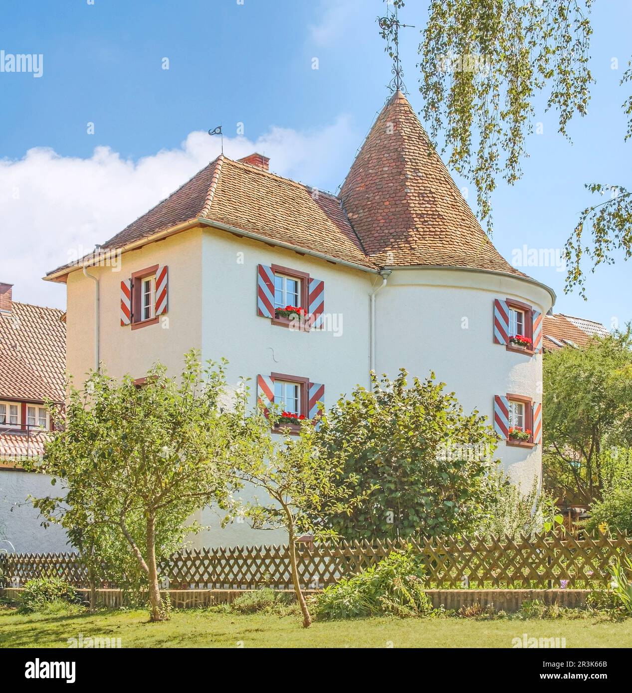 Weir tower HÃ¼fingen, Black Forest Stock Photo - Alamy