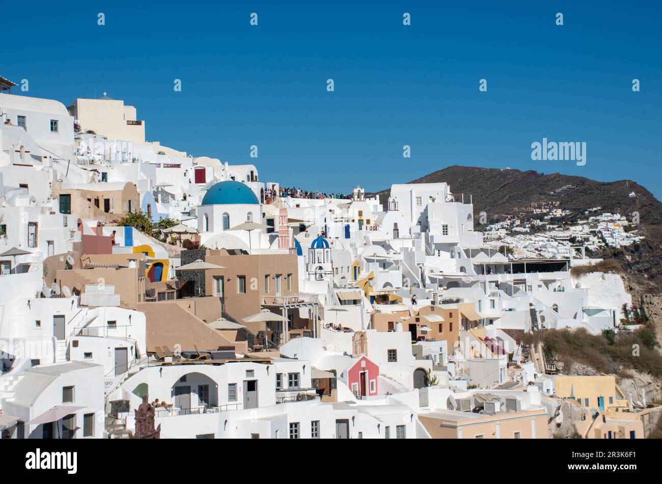Oia city scape looking south Stock Photo - Alamy