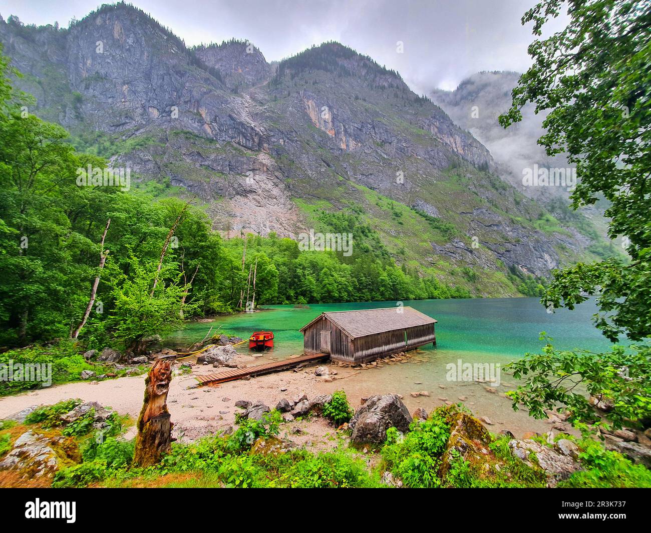 The Obersee is a natural lake in the southeast Berchtesgadener Land ...