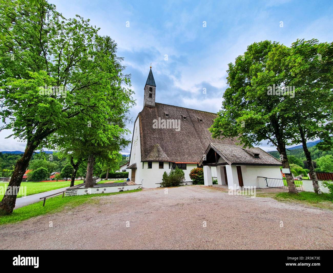 The Roman Catholic parish church of St. Ulrich in Walchensee town ...