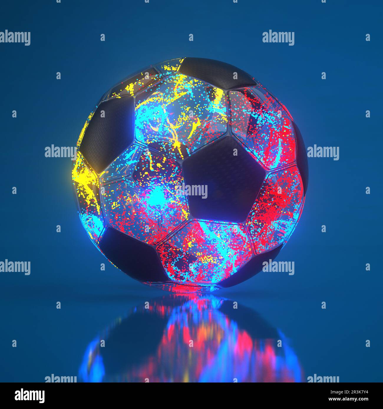 Abstract Football Color Splash Stock Photo - Alamy