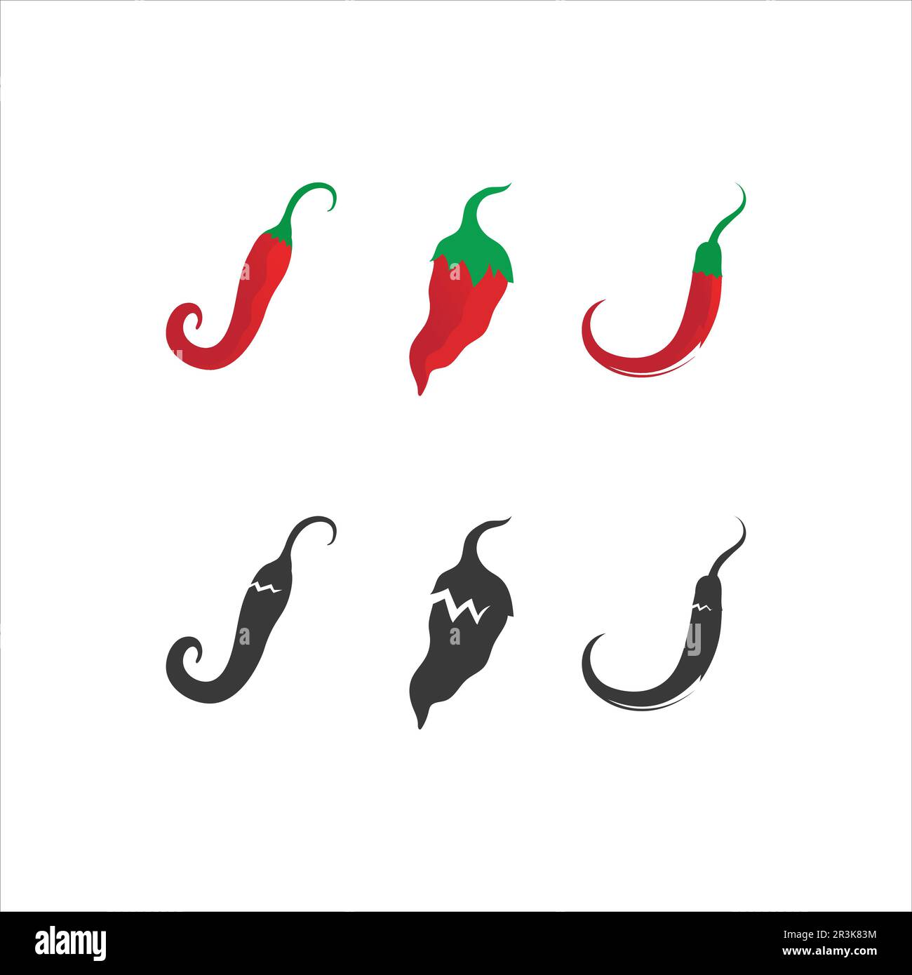 Red hot natural chili icon Template vector Illustration Stock Vector ...