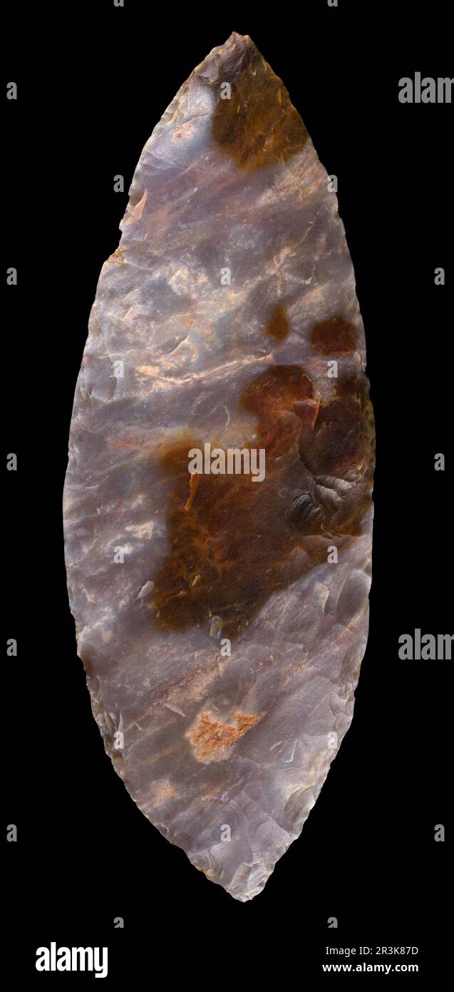 Point in chipped stone. Neolithic period. North Africa. 13,2 Stock ...