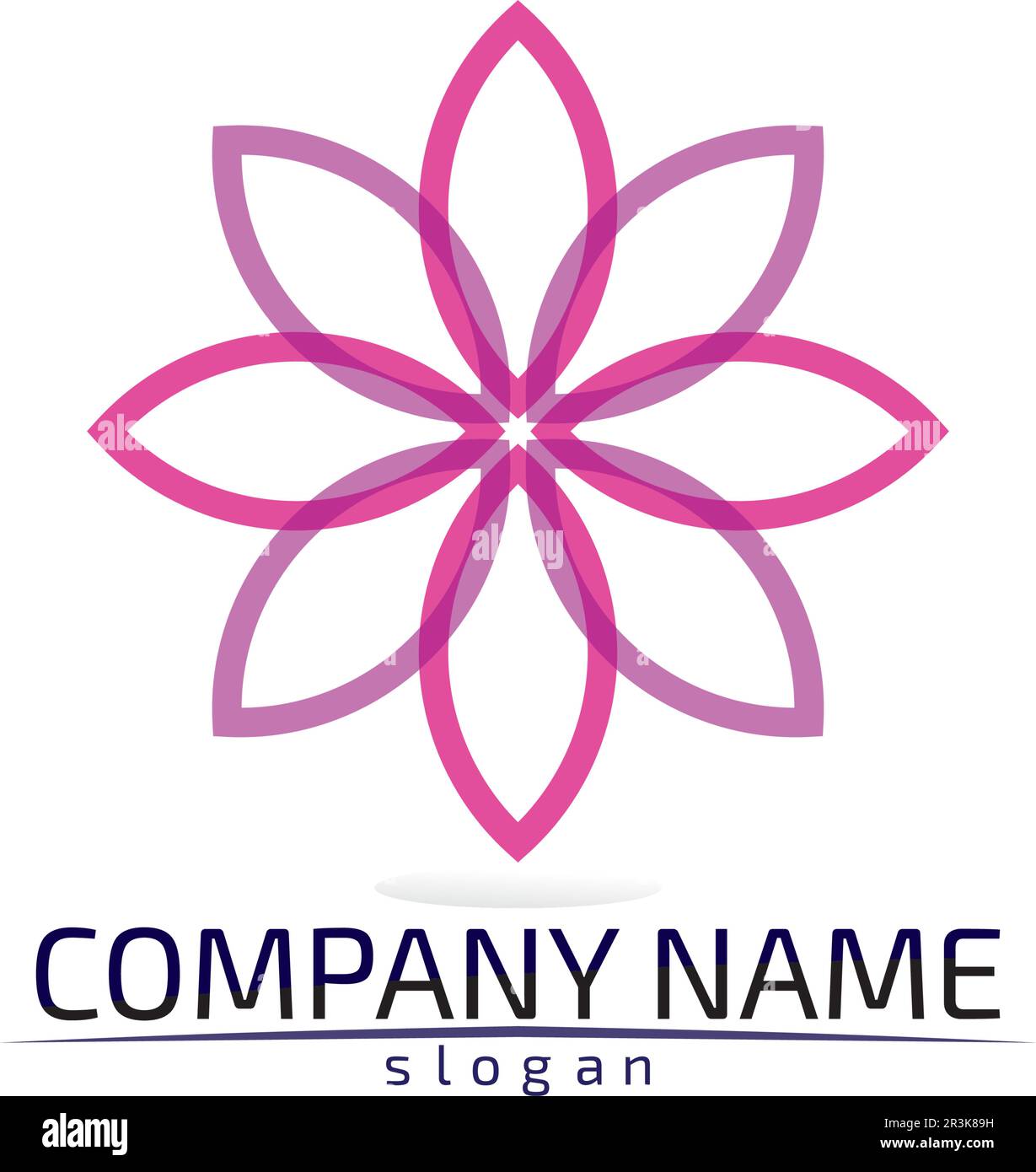 Vector Lotus Flower Sign for Wellness, Spa and Yoga. Vector ...