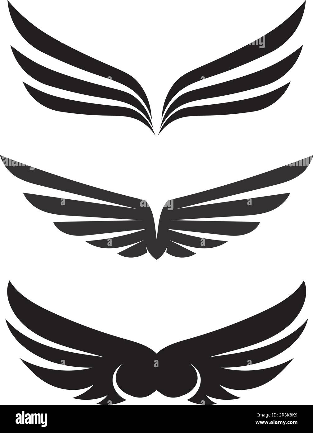Falcon Wings Logo Template vector icon logo design Stock Vector Image ...