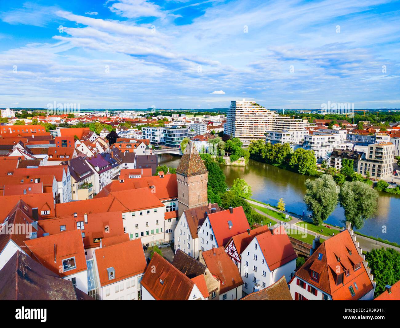 Ulm city aerial panoramic view in Germany Stock Photo - Alamy